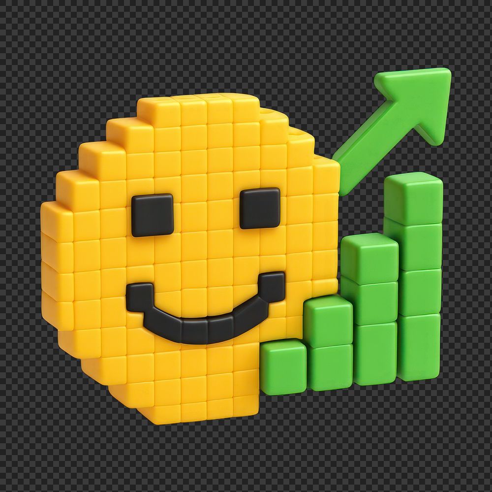 PNG Pixelated emoji growth success | Free PNG - rawpixel