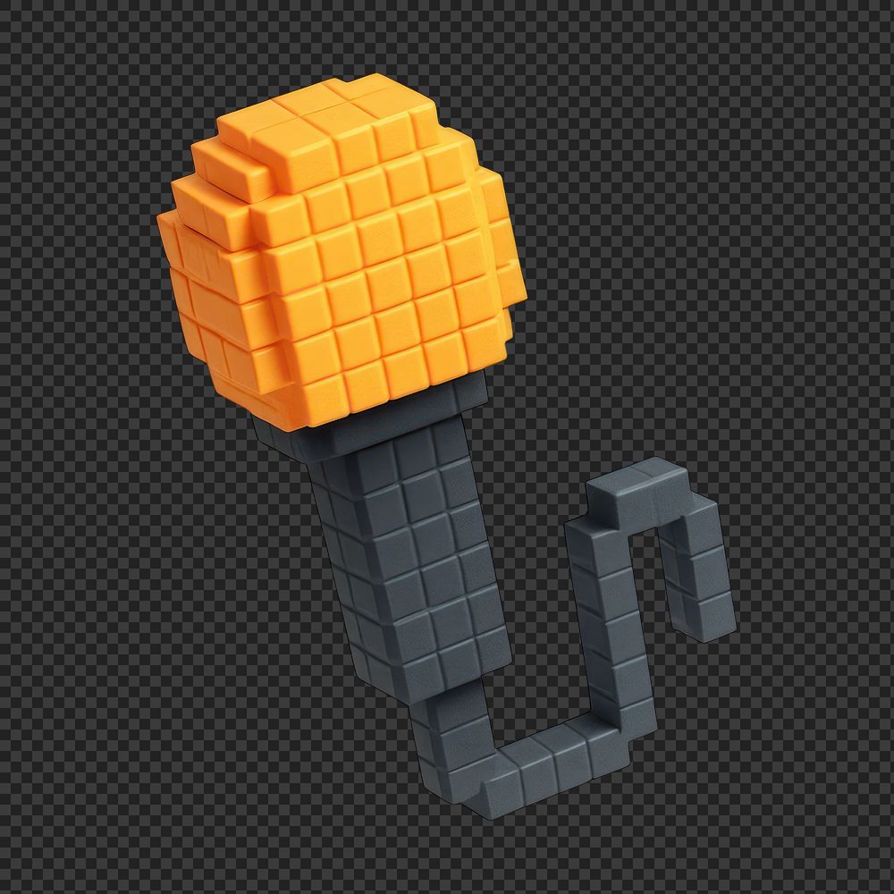 PNG Pixelated microphone digital art | Free PNG - rawpixel
