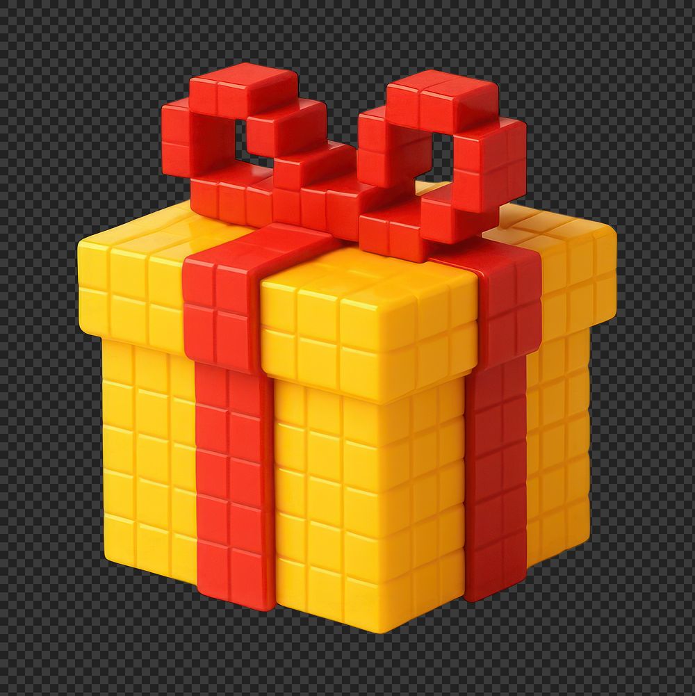 PNG Pixelated gift box illustration | Free PNG - rawpixel