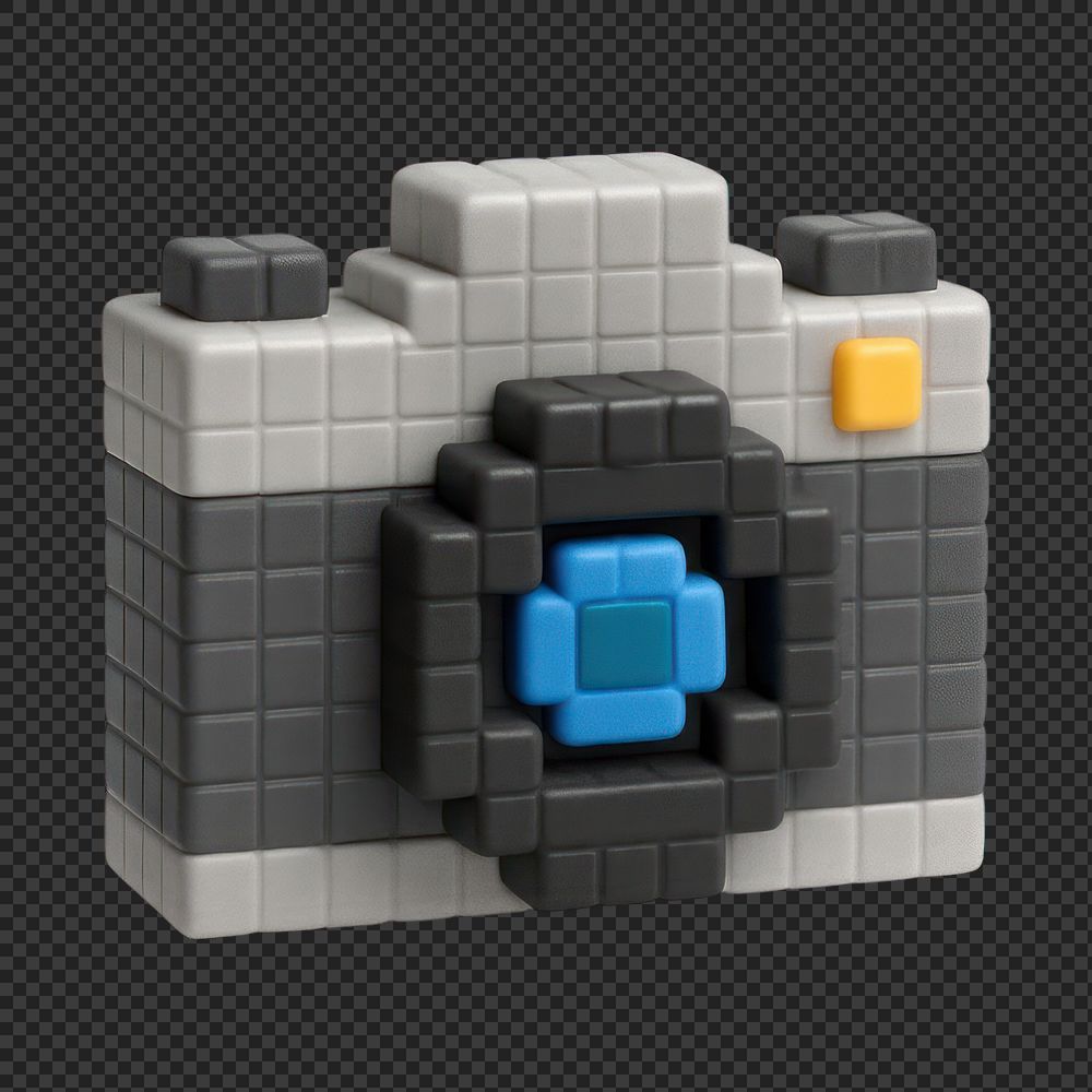 PNG Pixelated 3D camera illustration | Free PNG - rawpixel