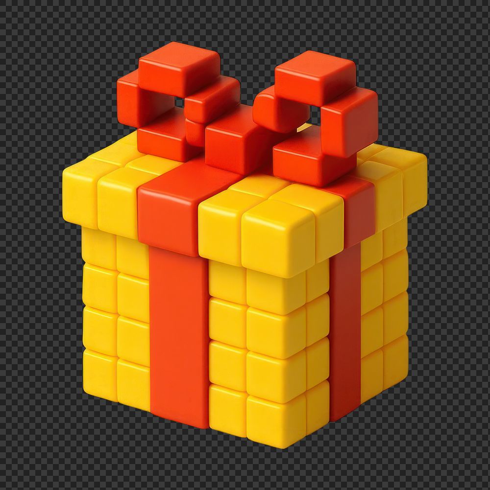 PNG Colorful pixelated gift box | Free PNG - rawpixel