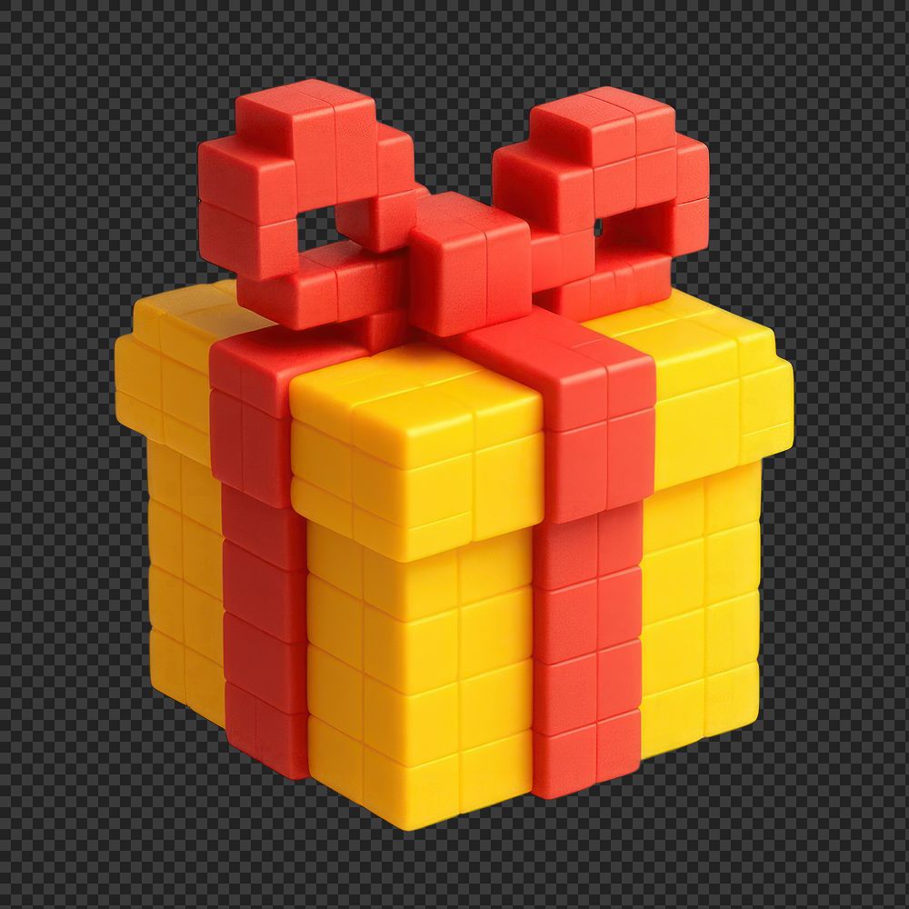 PNG Pixelated gift box illustration | Free PNG - rawpixel