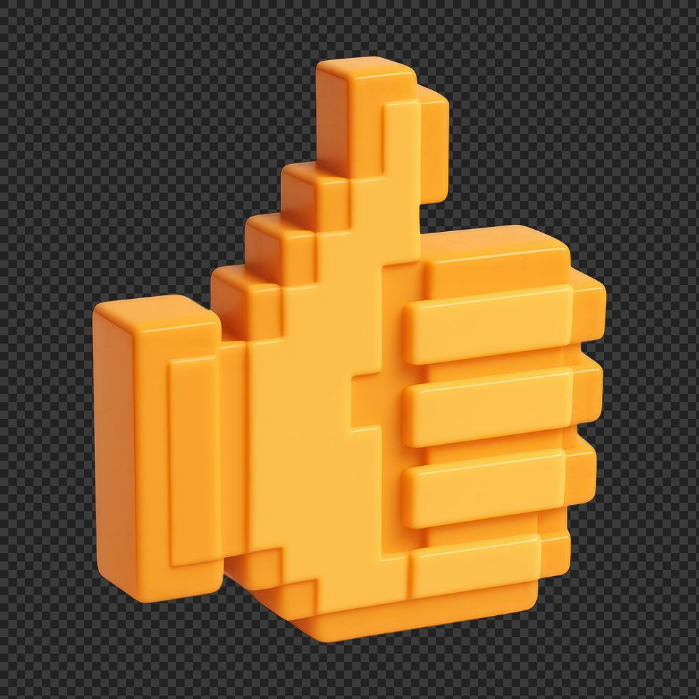 PNG Pixelated thumbs-up icon illustration | Free PNG - rawpixel