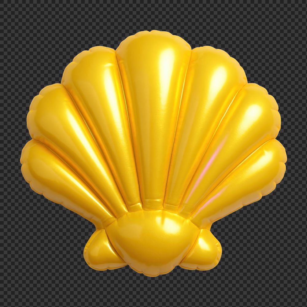 PNG Golden shell-shaped balloon decor | Free PNG - rawpixel