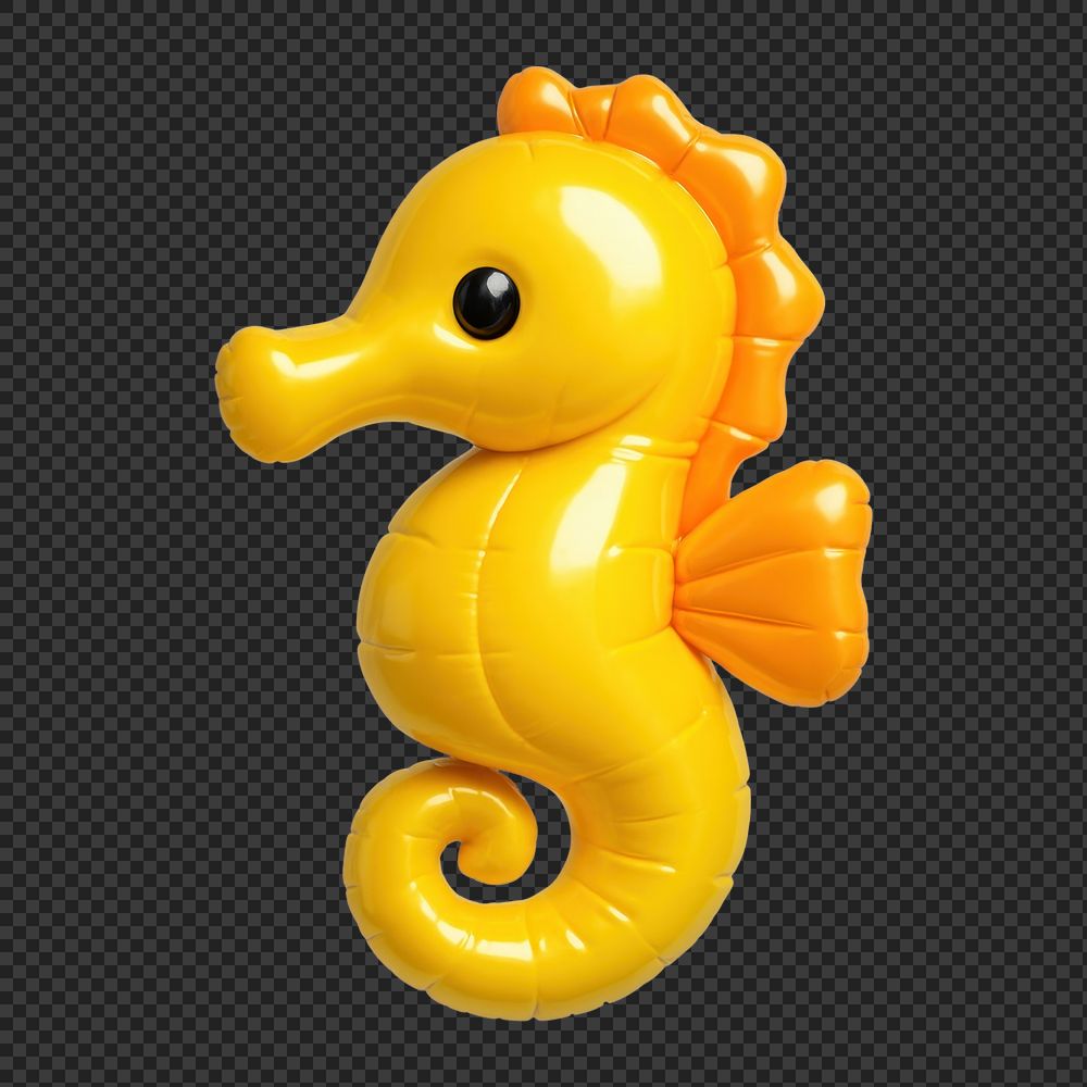 PNG Bright inflatable seahorse toy | Free PNG - rawpixel