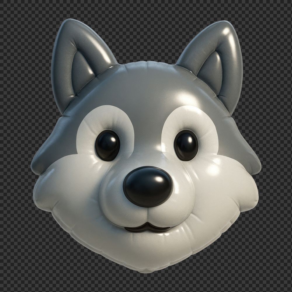 PNG Cute wolf balloon illustration | Free PNG - rawpixel