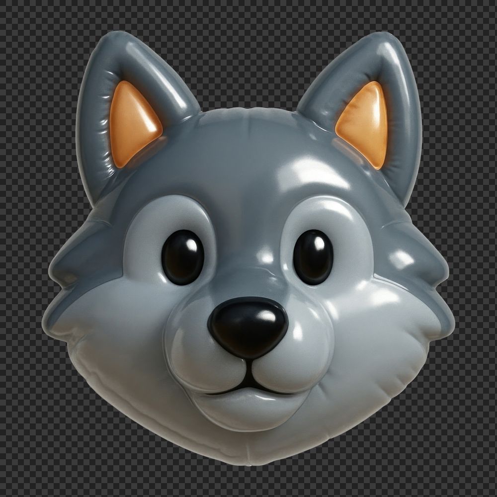 PNG Cute inflatable wolf balloon | Free PNG - rawpixel