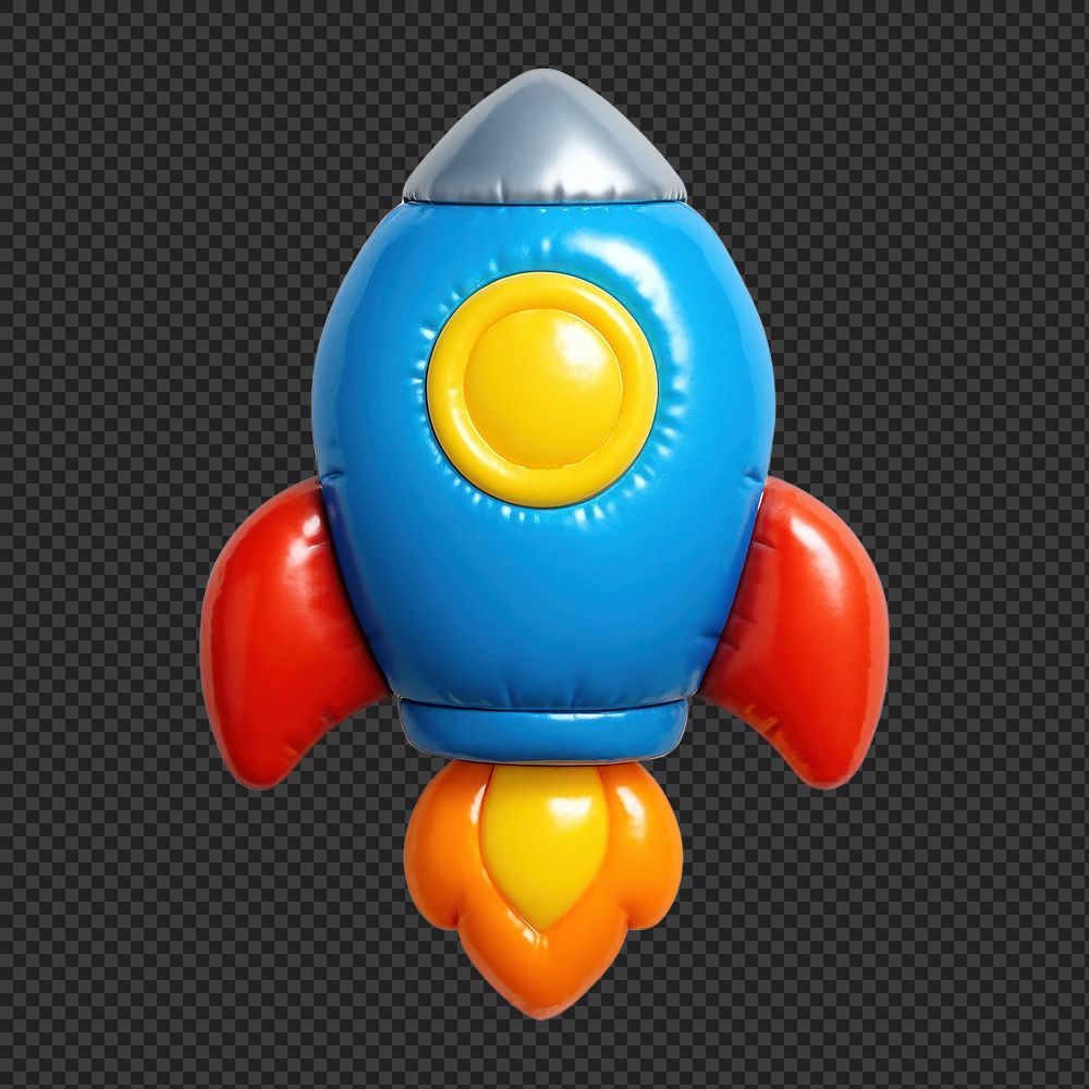PNG Colorful inflatable rocket toy | Free PNG - rawpixel