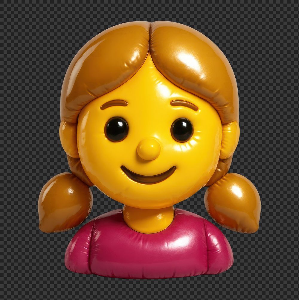 PNG Inflatable girl emoji figure | Free PNG - rawpixel