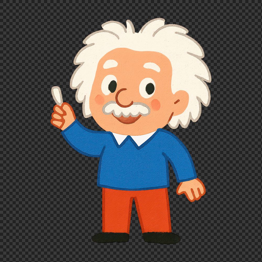 PNG Cartoon scientist with mustache | Free PNG - rawpixel