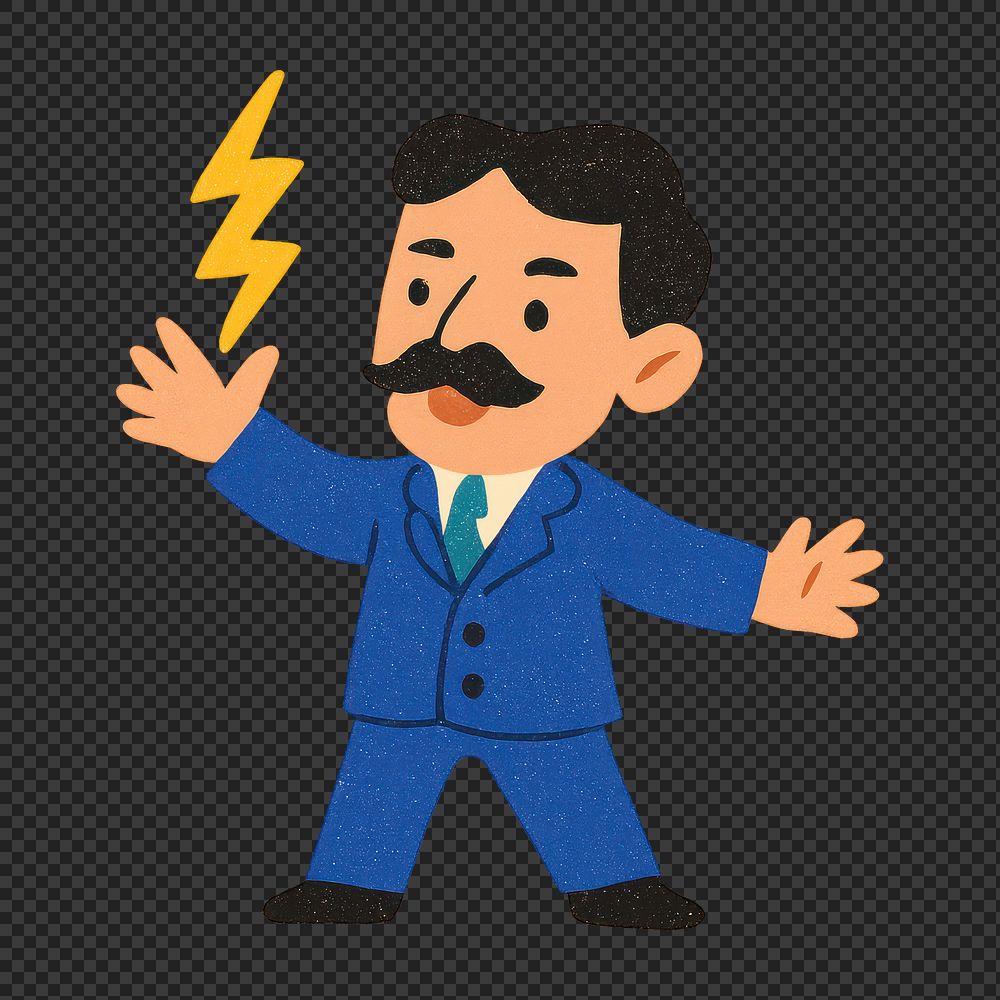 PNG Inventor cartoon electricity innovation | Free PNG - rawpixel