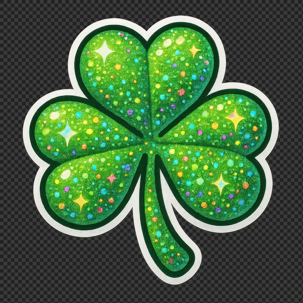 PNG Sparkling shamrock colorful details | Free PNG - rawpixel