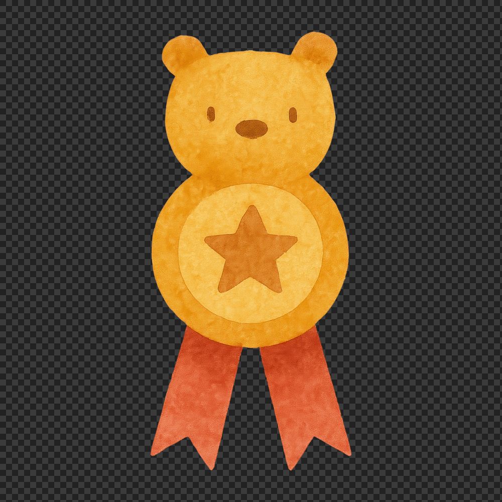 PNG Cute teddy bear award | Free PNG - rawpixel