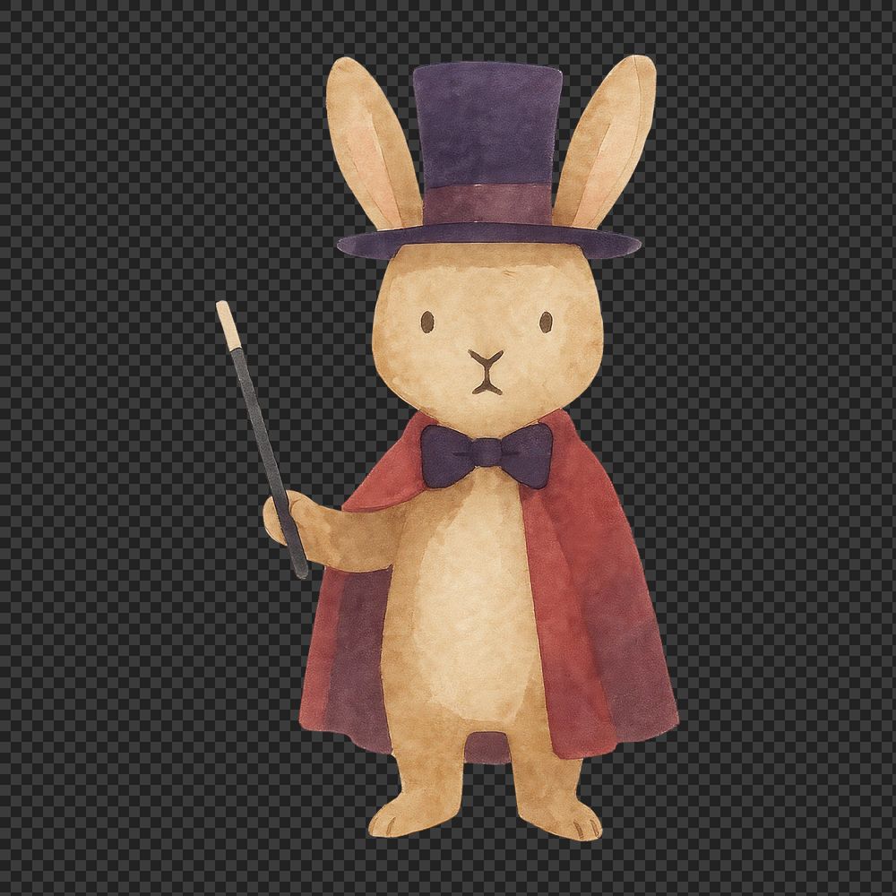 PNG Magical rabbit magician attire | Free PNG - rawpixel