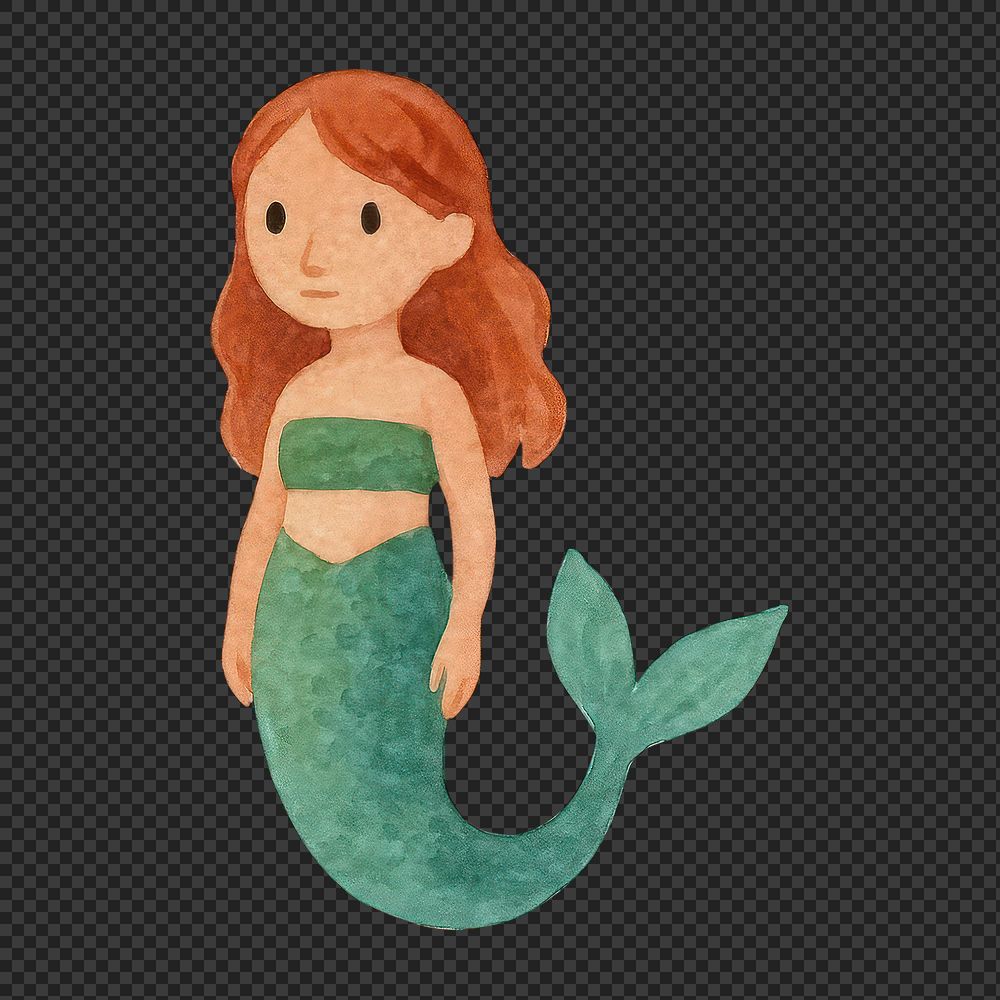 PNG Whimsical mermaid cartoon illustration | Free PNG - rawpixel