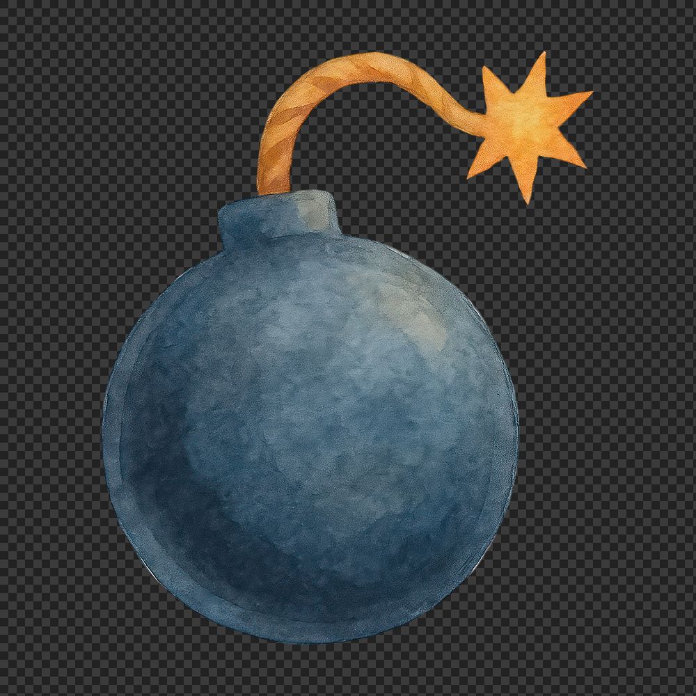 PNG Cartoon bomb lit fuse | Free PNG - rawpixel