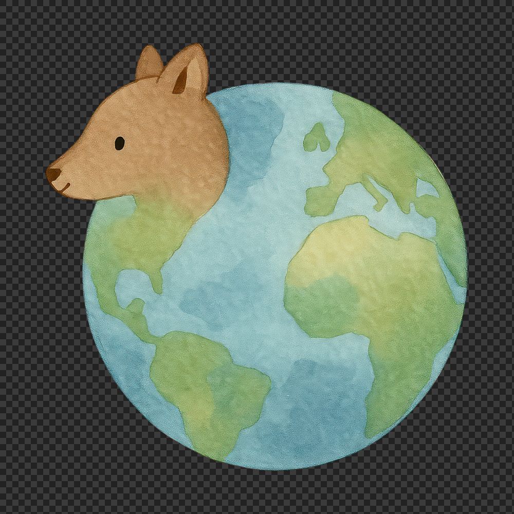 PNG Earth bear head illustration | Free PNG - rawpixel