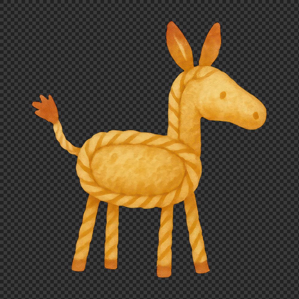 PNG Whimsical rope donkey illustration | Free PNG - rawpixel