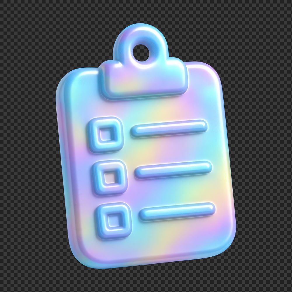 PNG Colorful 3D checklist icon | Free PNG - rawpixel