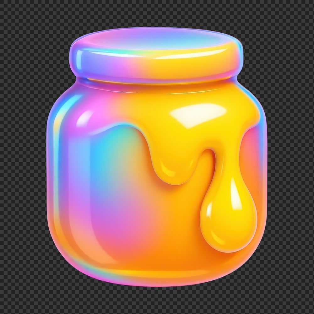 PNG Vibrant colorful dripping jar | Free PNG - rawpixel