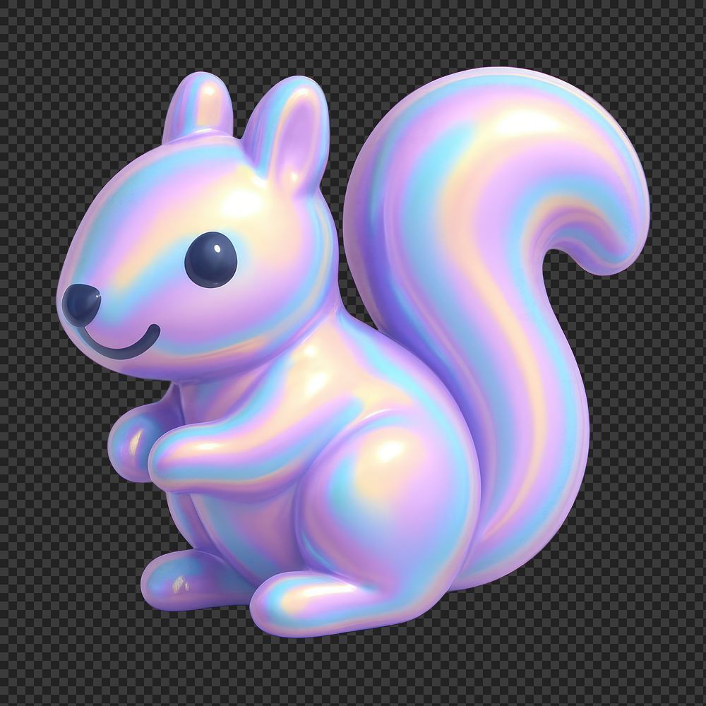 PNG Colorful shiny squirrel illustration | Free PNG - rawpixel
