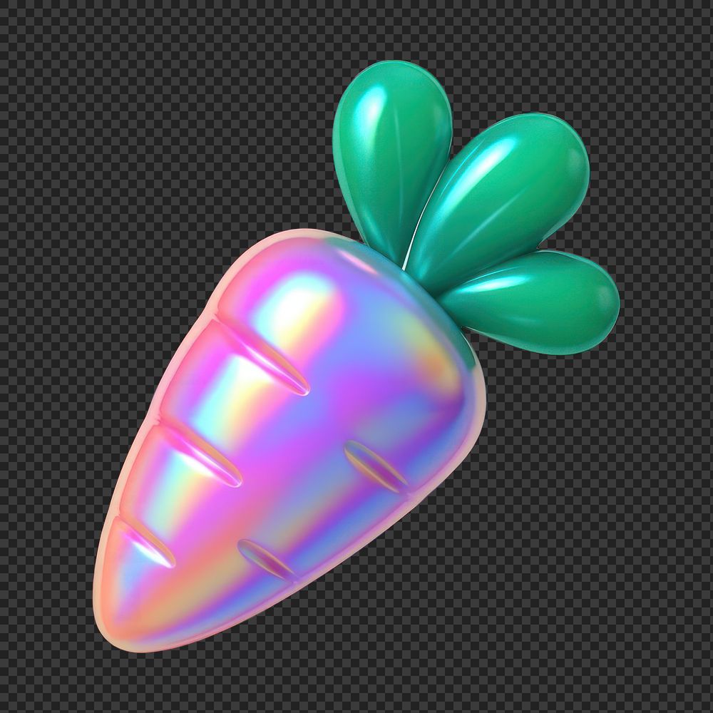 PNG Colorful shiny carrot illustration | Free PNG - rawpixel