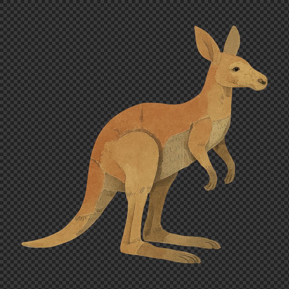 PNG Cardboard kangaroo art illustration | Free PNG - rawpixel