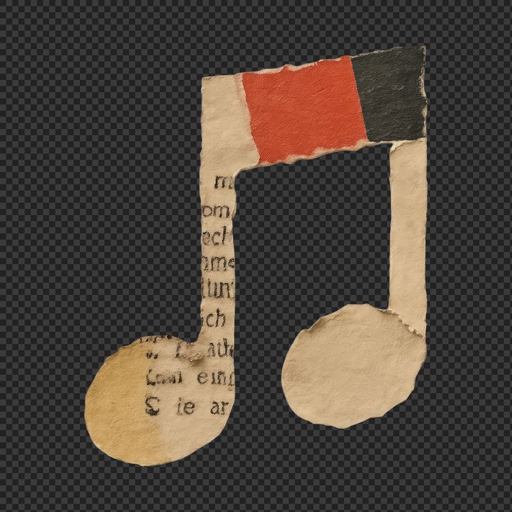 PNG Vintage torn paper music | Free PNG - rawpixel