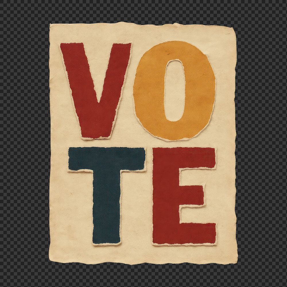 PNG Vintage textured vote illustration | Free PNG - rawpixel
