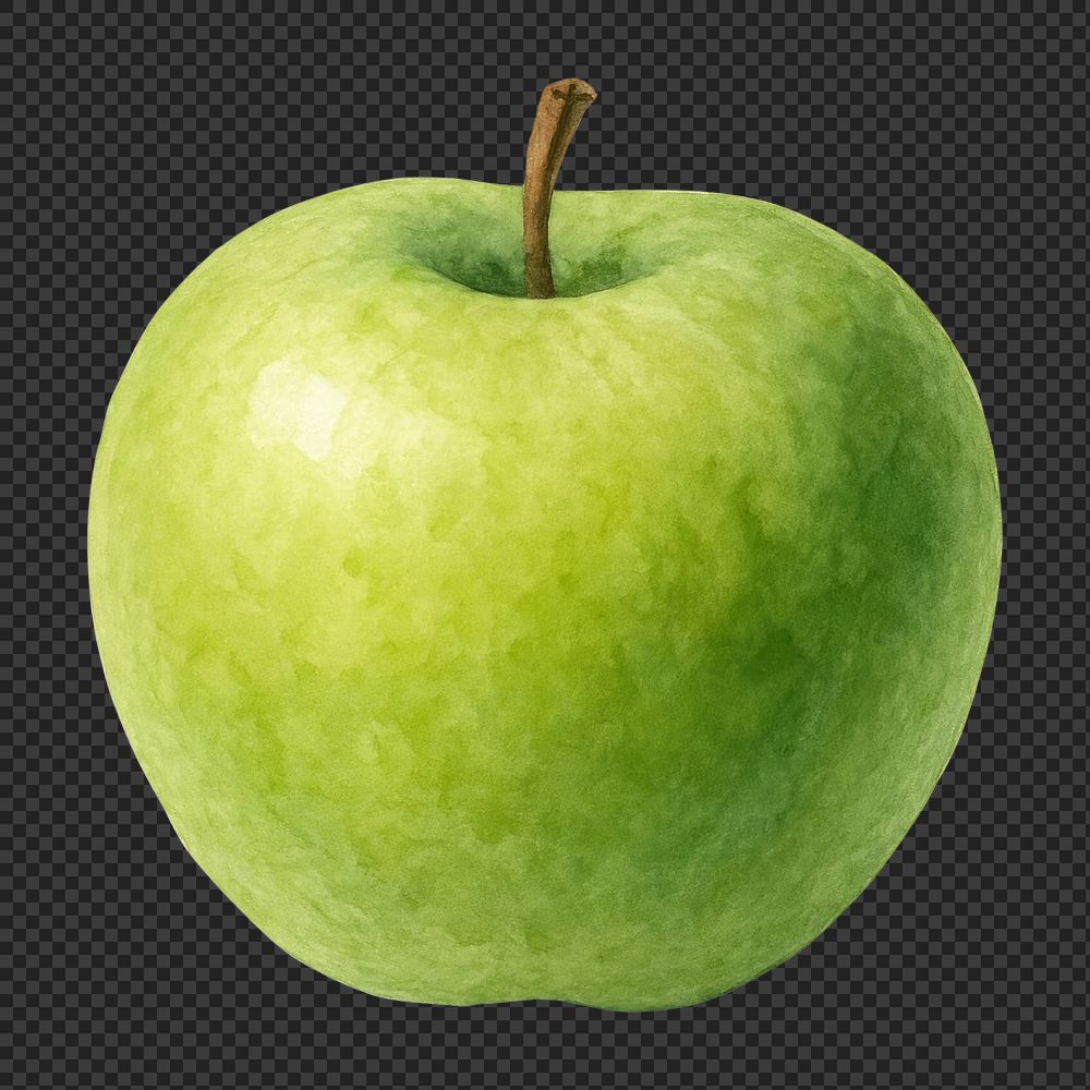 PNG Realistic green apple illustration. | Free PNG - rawpixel