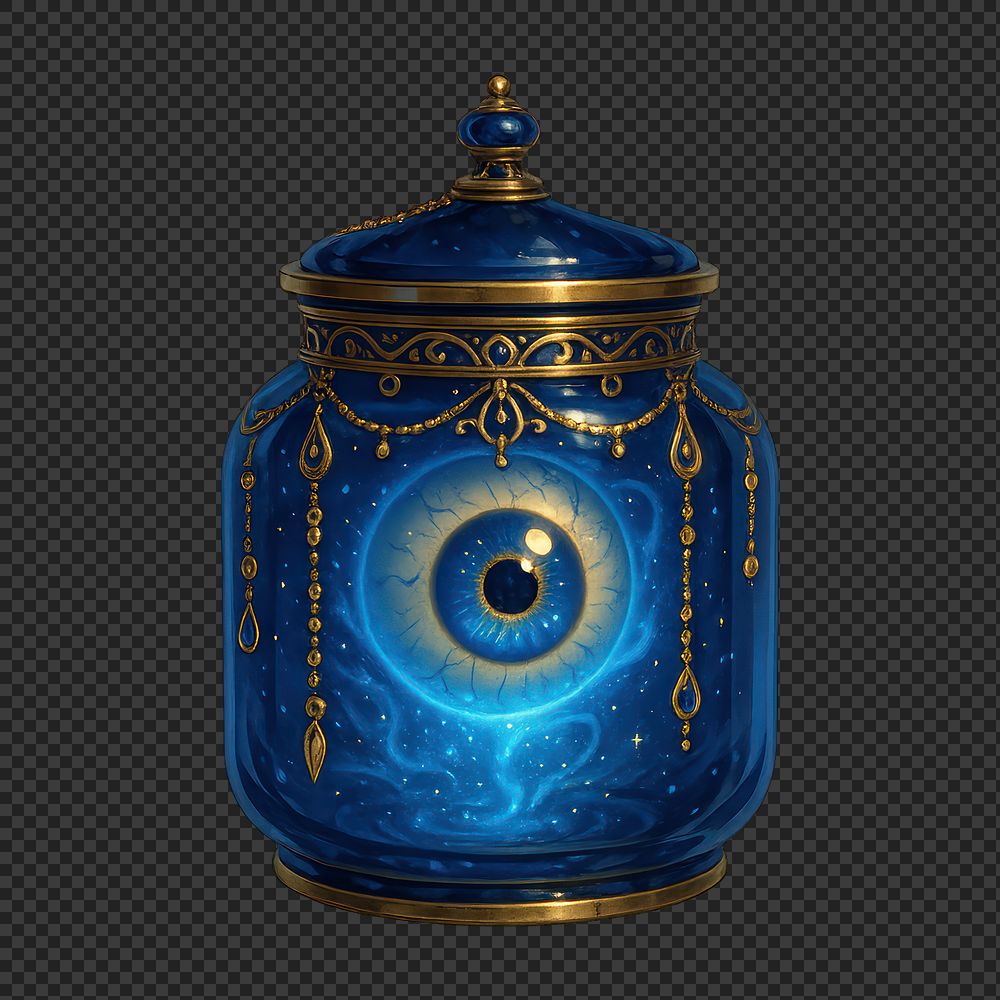 PNG Mystical eye jar illustration | Free PNG - rawpixel