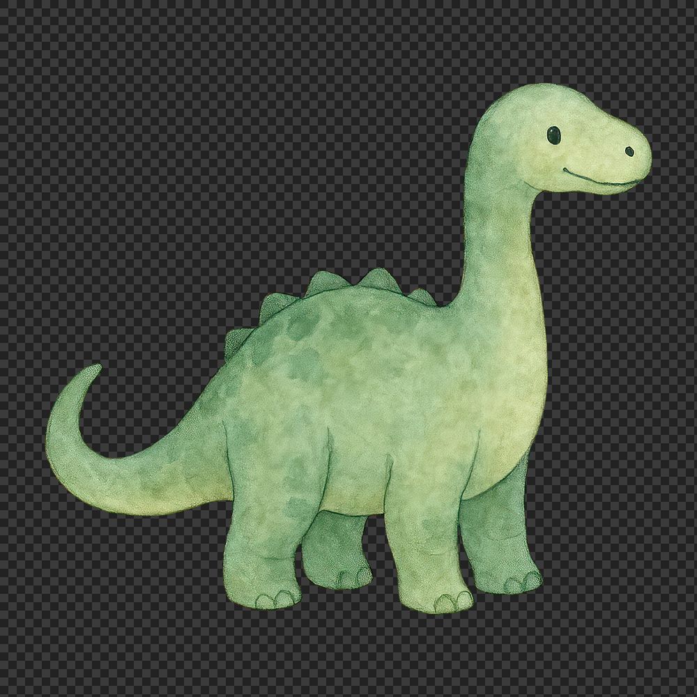 PNG Cute green dinosaur illustration | Free PNG - rawpixel