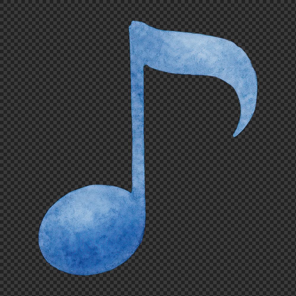 PNG Blue watercolor musical note | Free PNG - rawpixel