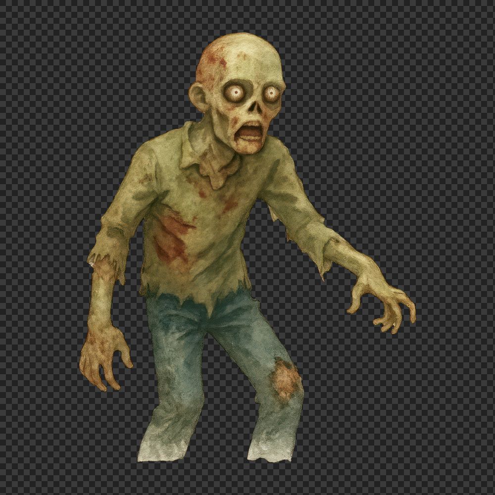 PNG Creepy undead figure illustration. | Free PNG - rawpixel