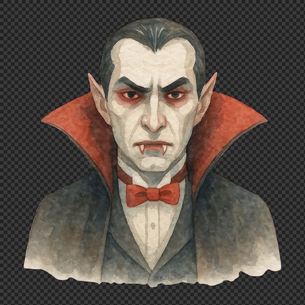 PNG Vampire portrait with fangs | Free PNG - rawpixel