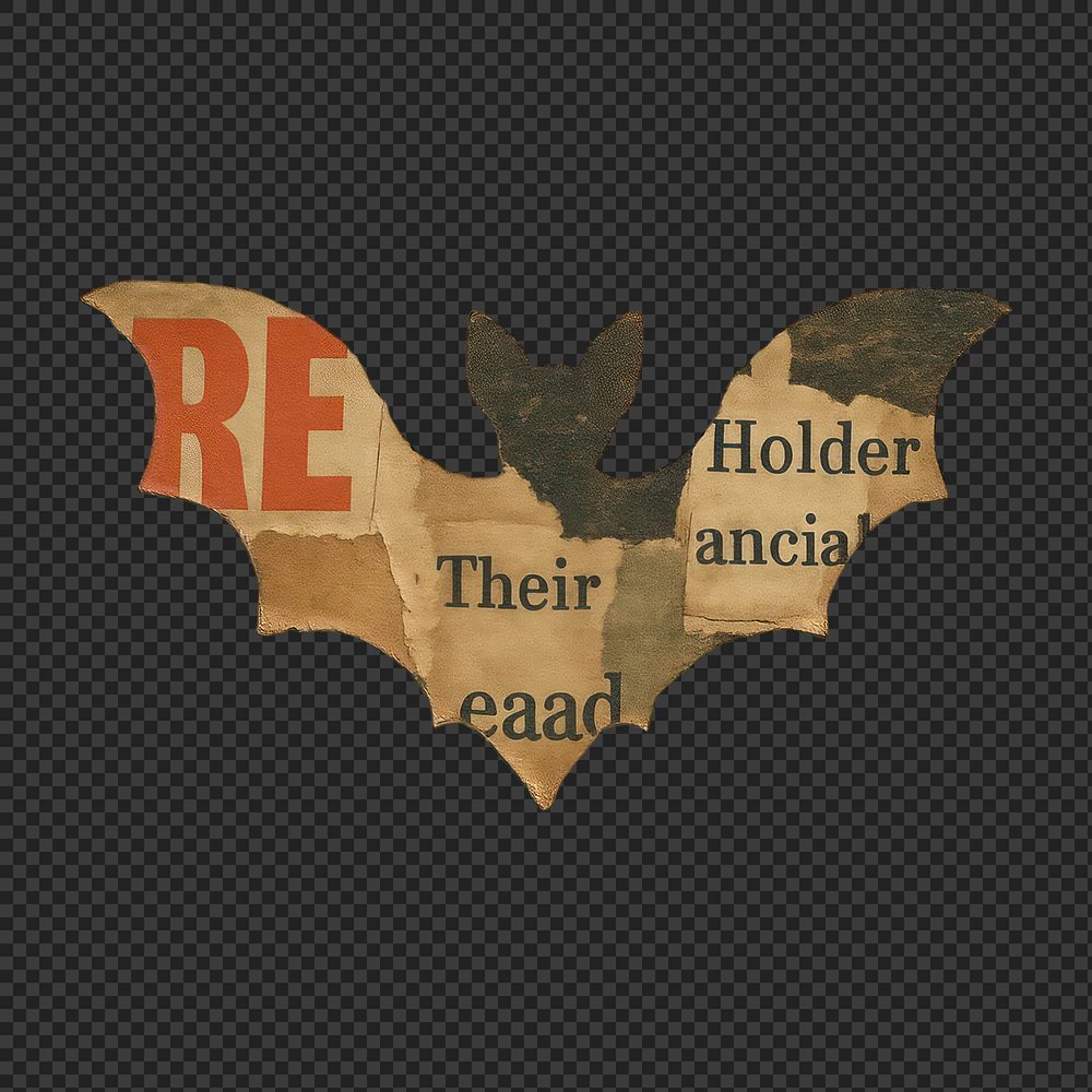 PNG Vintage bat collage illustration | Free PNG - rawpixel