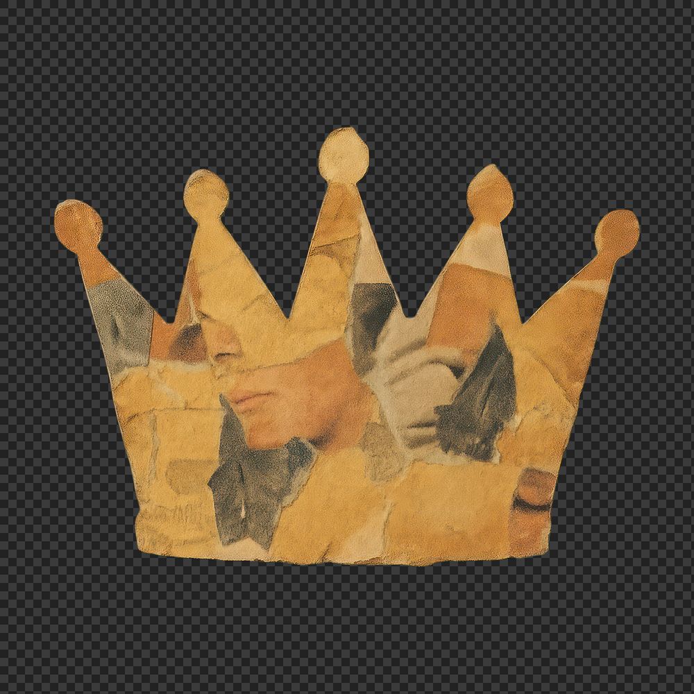 PNG Abstract crown collage art | Free PNG - rawpixel
