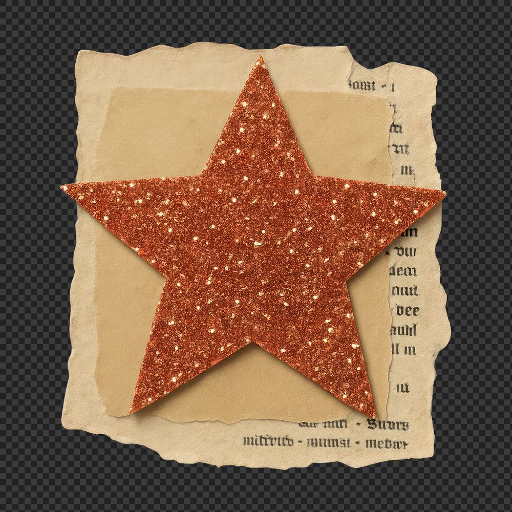 PNG Glittery star torn paper | Free PNG - rawpixel