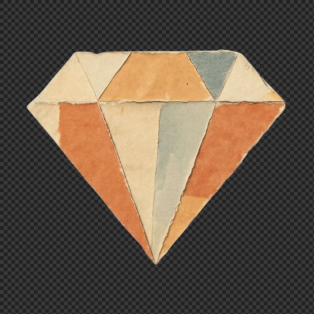 PNG Geometric diamond watercolor illustration | Free PNG - rawpixel