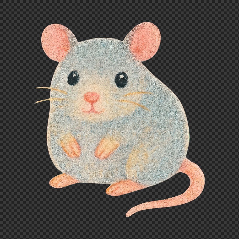 PNG Adorable pastel mouse illustration | Free PNG - rawpixel