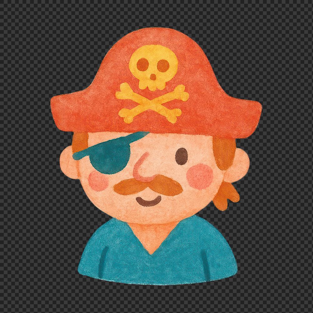PNG Whimsical pirate cartoon illustration | Free PNG - rawpixel