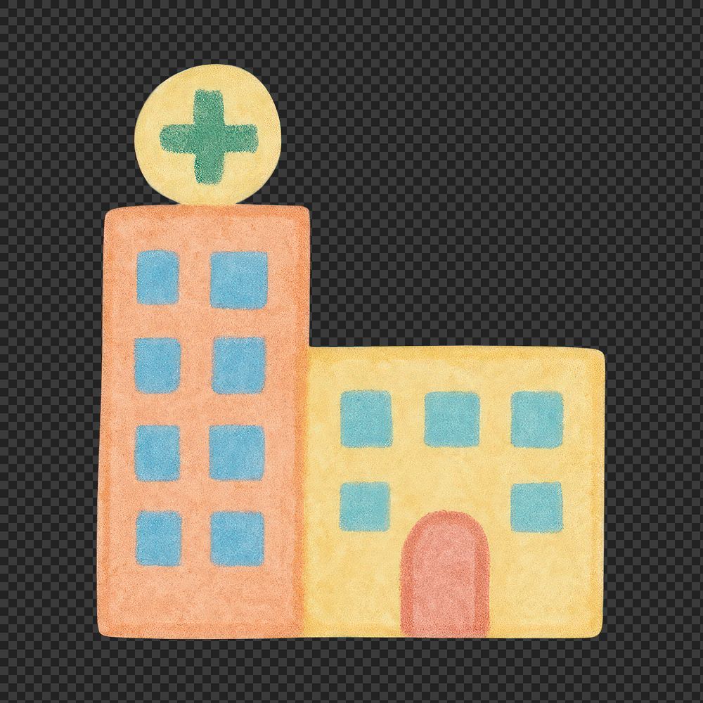 PNG Colorful hospital building illustration | Free PNG - rawpixel