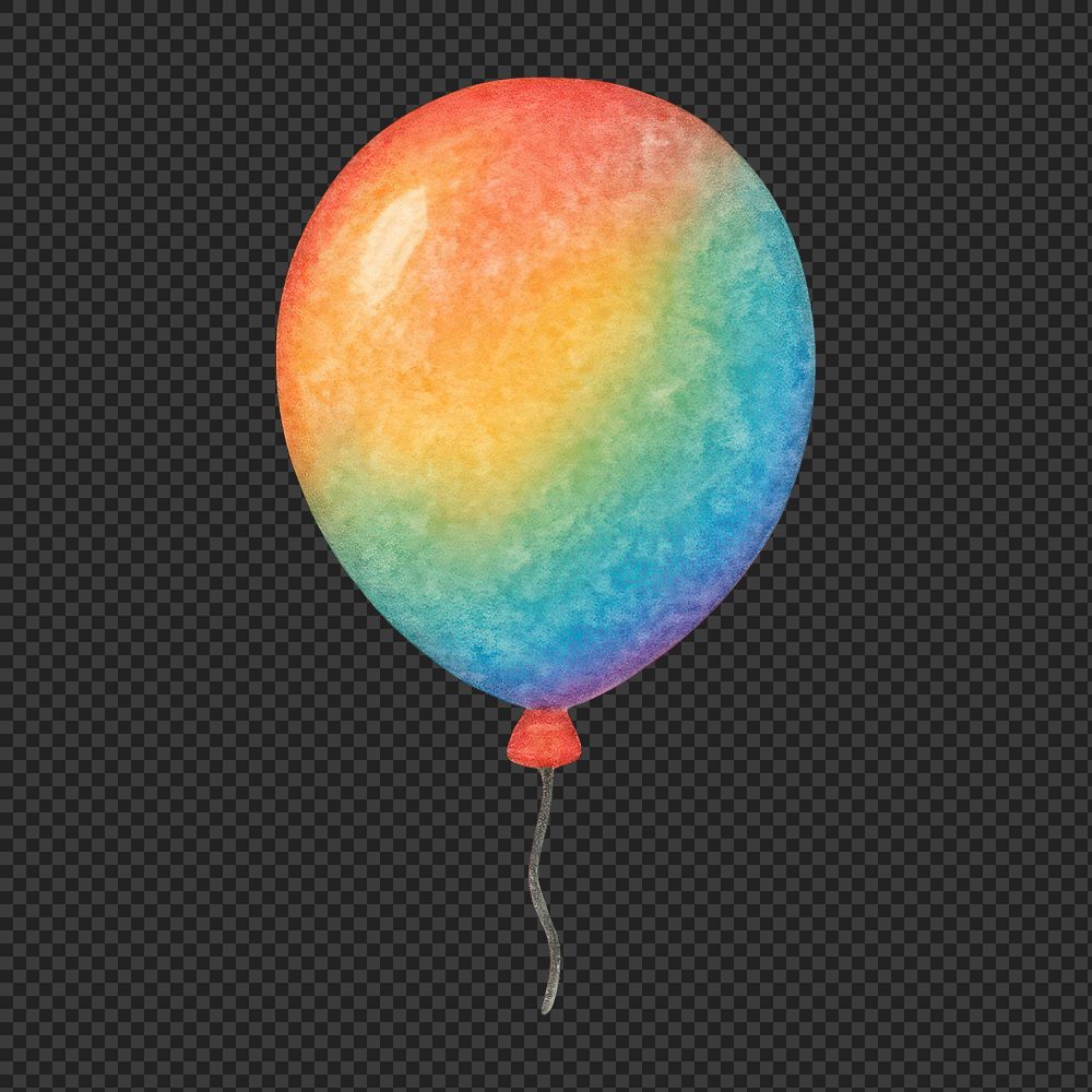 PNG Colorful watercolor balloon illustration | Free PNG - rawpixel