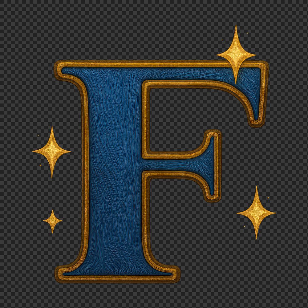 PNG Elegant blue letter F | Free PNG - rawpixel