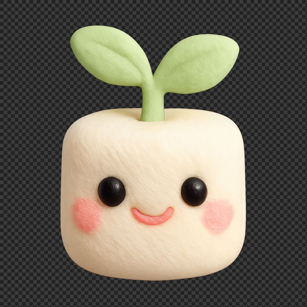 PNG Cute kawaii plant character | Free PNG - rawpixel