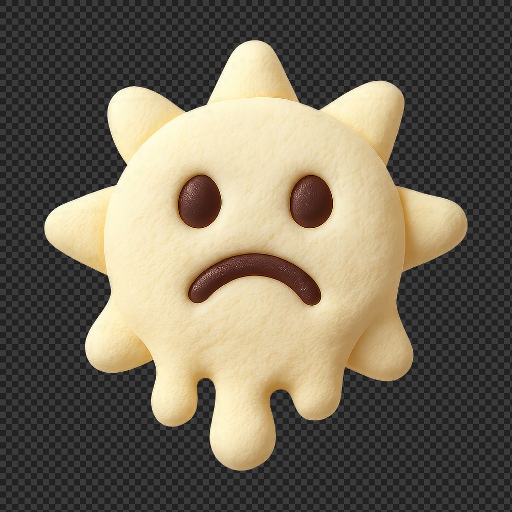 PNG Sad sun emoji design | Free PNG - rawpixel