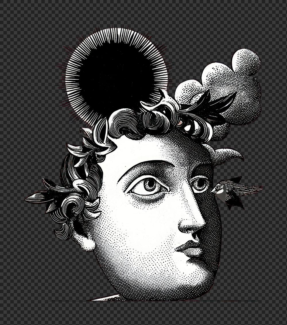 PNG Gothic halftone psyche illustration | Free PNG - rawpixel