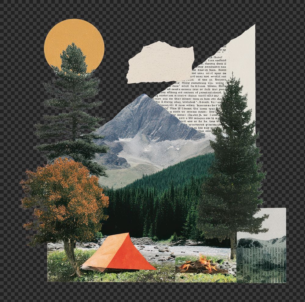 PNG Summer camping outdoors collage | Free PNG - rawpixel
