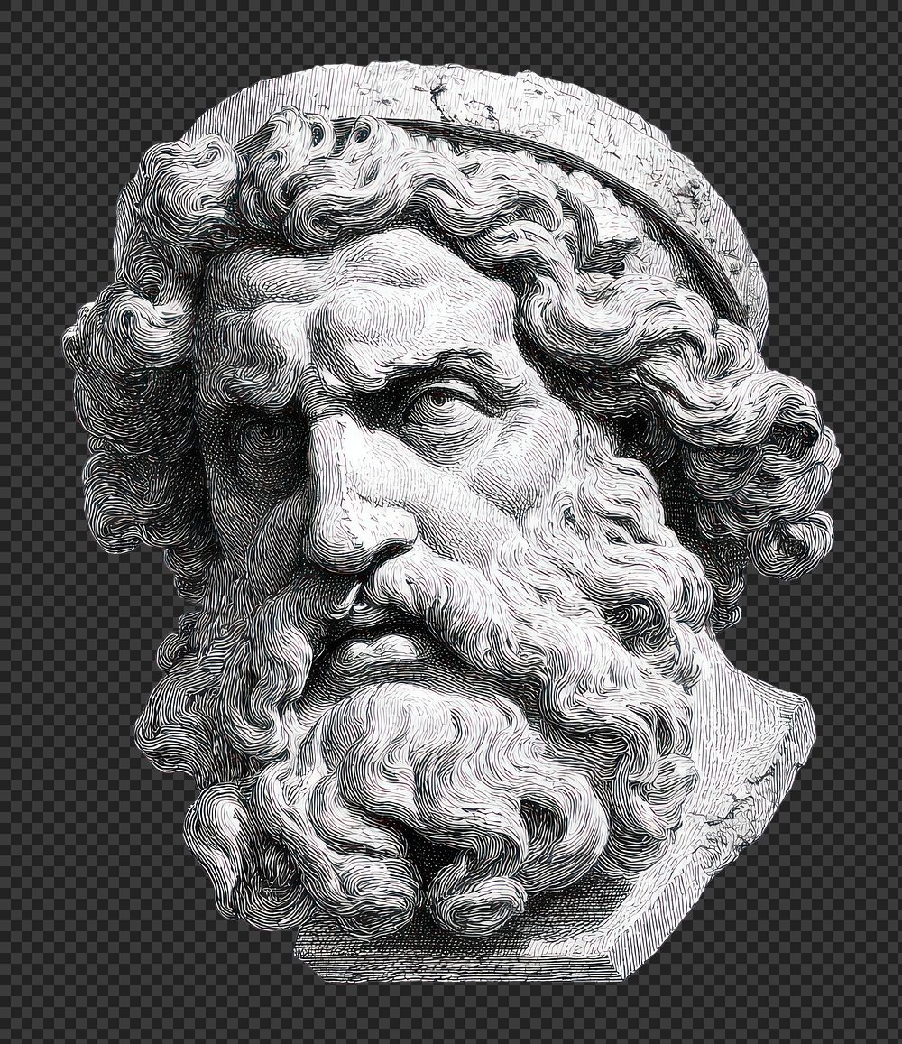 PNG Antique statue Odin head | Free PNG - rawpixel