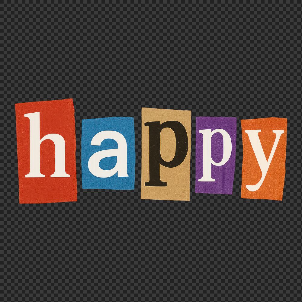 PNG Colorful letters spelling happy | Free PNG - rawpixel
